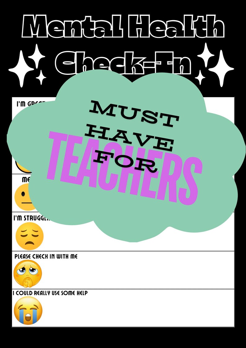 Mood Tracker Poster: Daily Emotional Check-in, School & Workplace ...