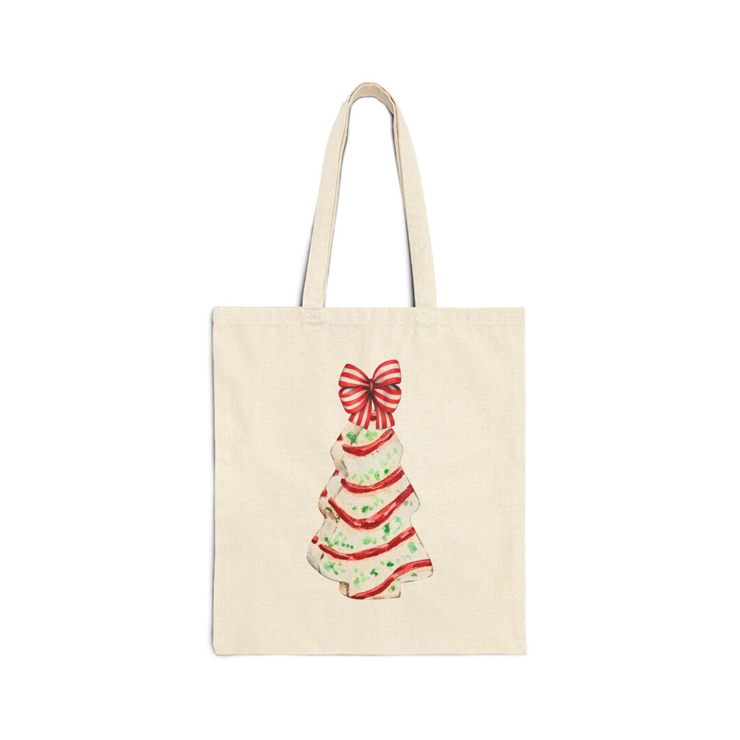 Christmas Little Debbie Snack Cake Cotton Canvas Tote Bag, Holiday ...