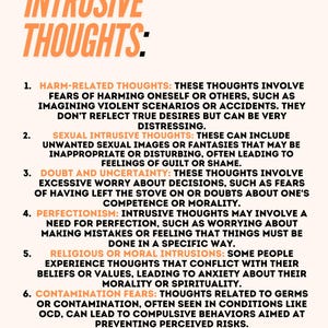 15-page Printable PDF: Understanding Intrusive Thoughts, Common ...