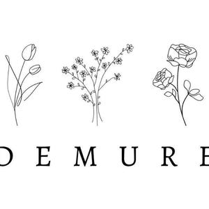 DEMURE Line Art Flowers - Instant Download PNG File - Etsy