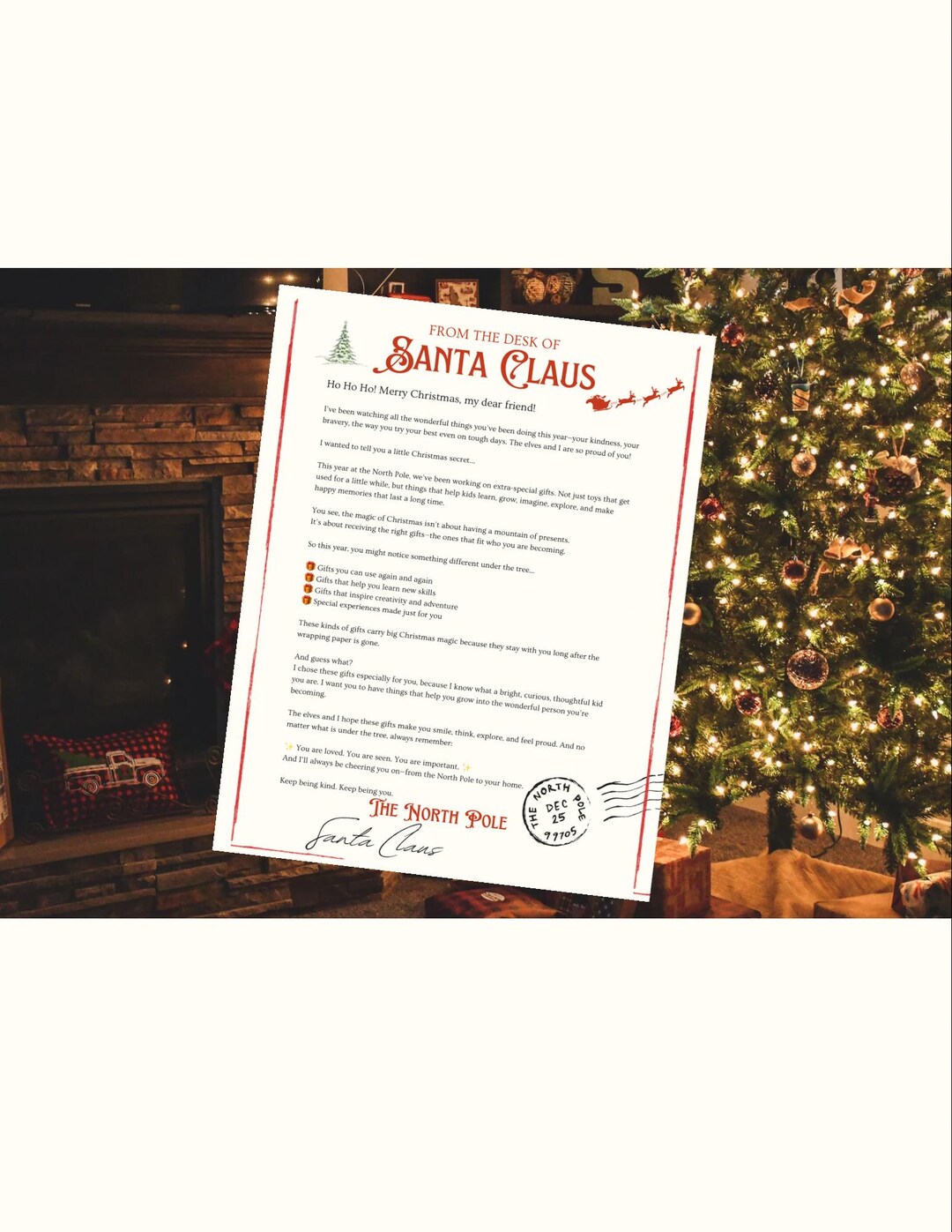 Letter From Santa Explaining Experiences > Gifts Christmas 2025 - Etsy