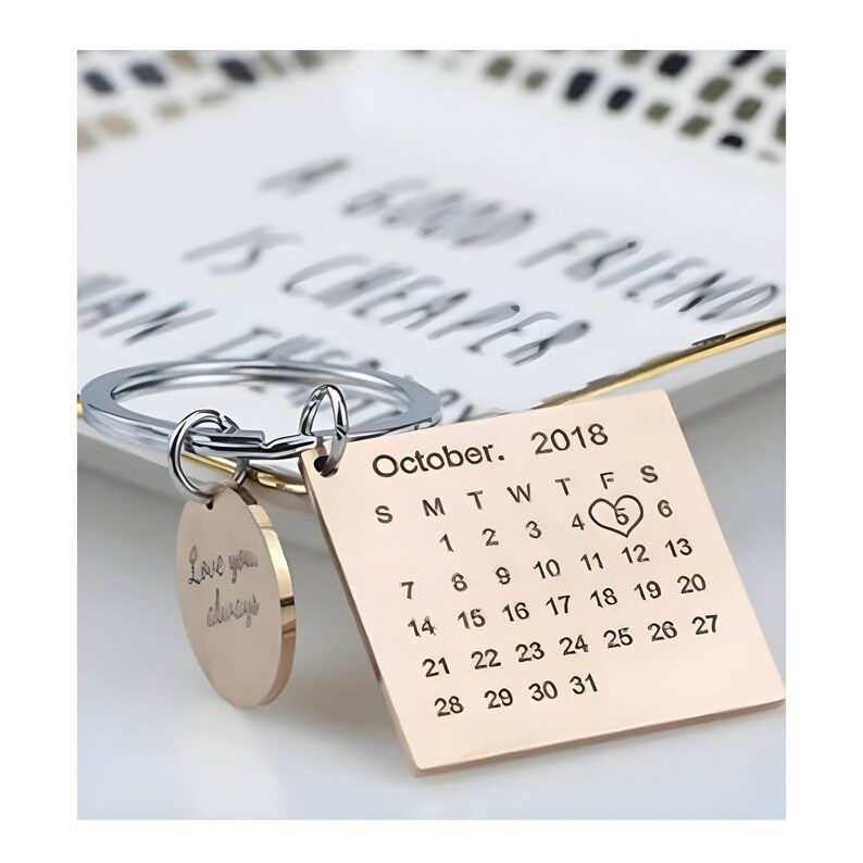 Personalized Keychain Calendar - Etsy