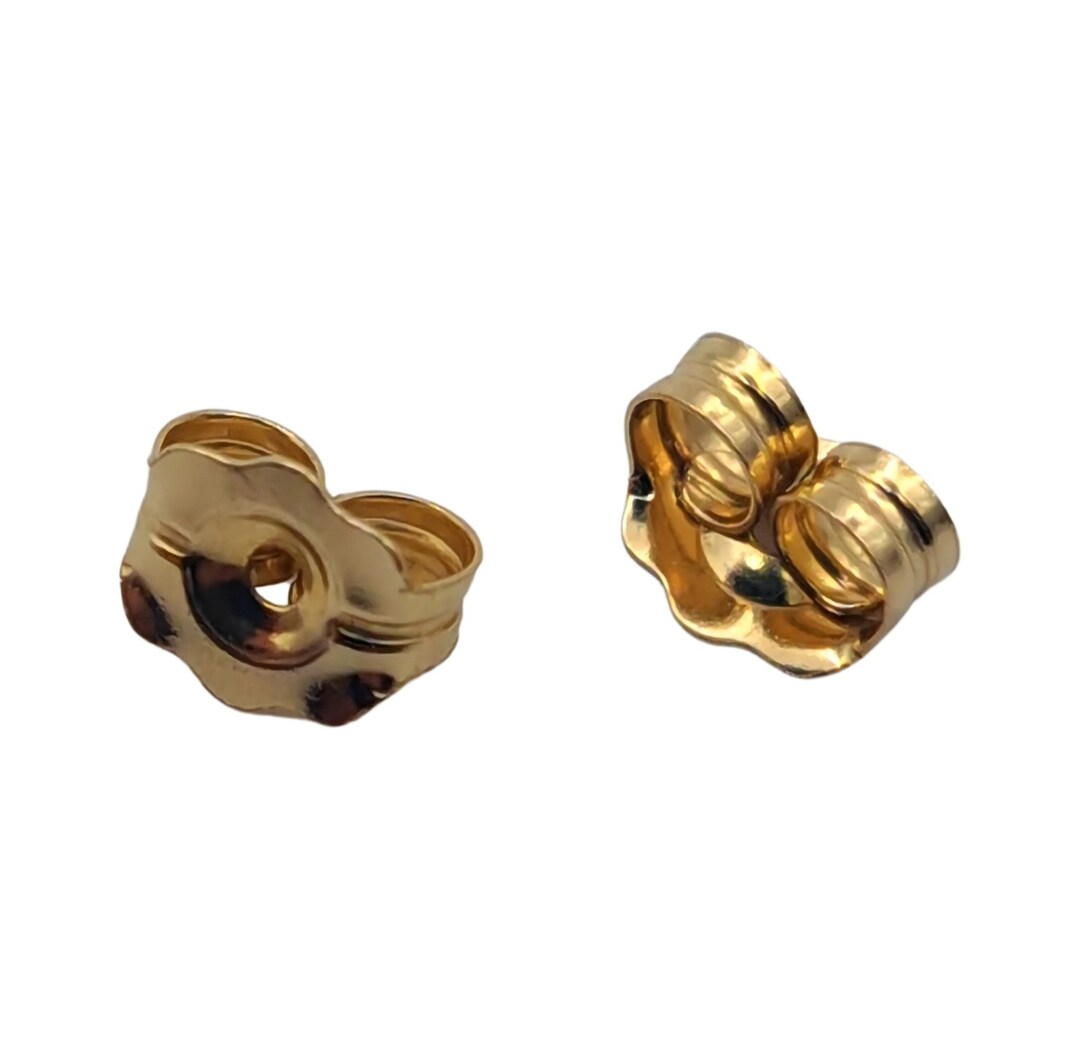 14K Solid Gold Butterfly Earring Backs - Replacement Backs - Sold as a ...