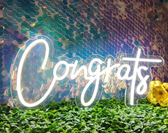 Neon Congrats Sign - Etsy