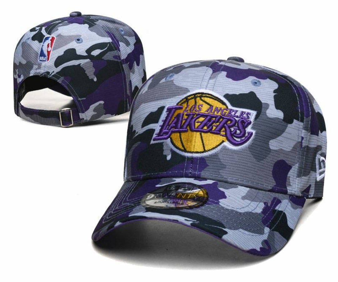 Los Angeles Lakers Round Brim Camouflage Cap New Adult Adjustable Hat ...