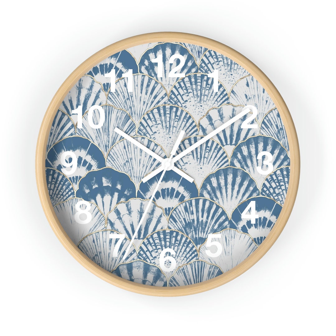 Blue Seashells, Wall Clock - Etsy