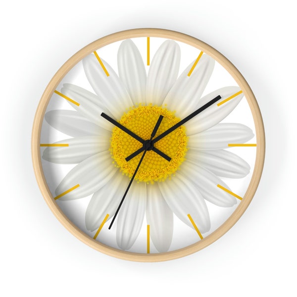 Daisy Flower Wall Clock - Etsy