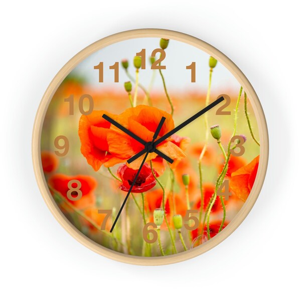 Poppy Wall Clock - Etsy