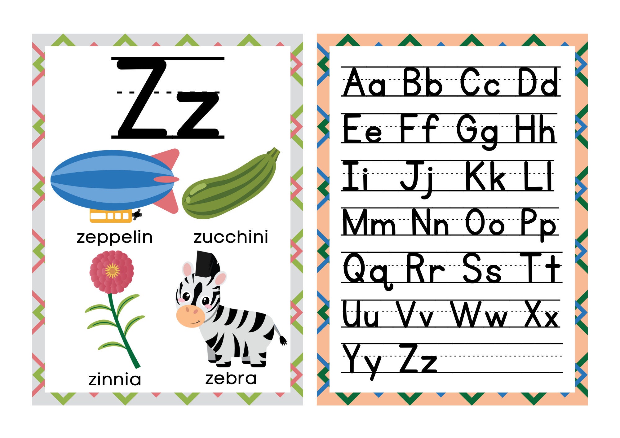 ESL or ELA Alphabet Flashcards Letters R-Z Flip Book for Kids - Etsy