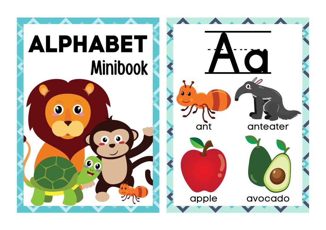 Printable ESL or ELA Alphabet Flashcards Letters A-G Flip Book - Etsy