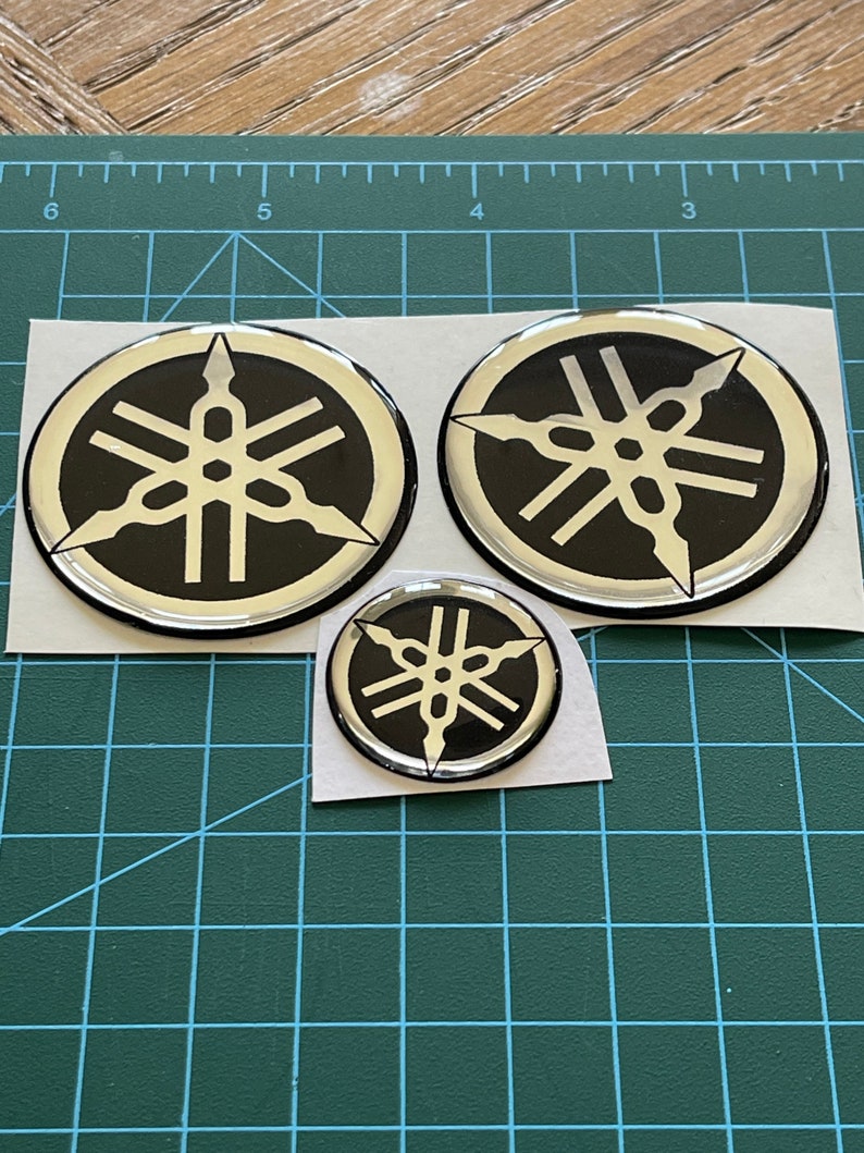 YAMAHA Sticker Tuning Fork 3D Logo Sticker Decal Set of 3 45mm - Etsy ...