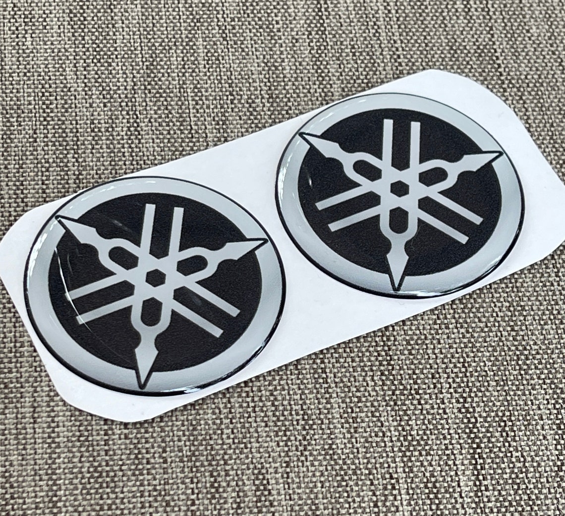 Yamaha Sticker 3D Tuning Fork Logo Emblem Decal for Fuel Tank, Fairings ...