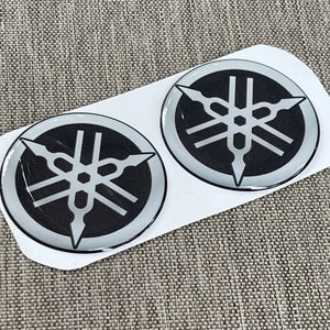 Yamaha Sticker 3D Tuning Fork Logo Emblem Decal for Fuel Tank, Fairings ...