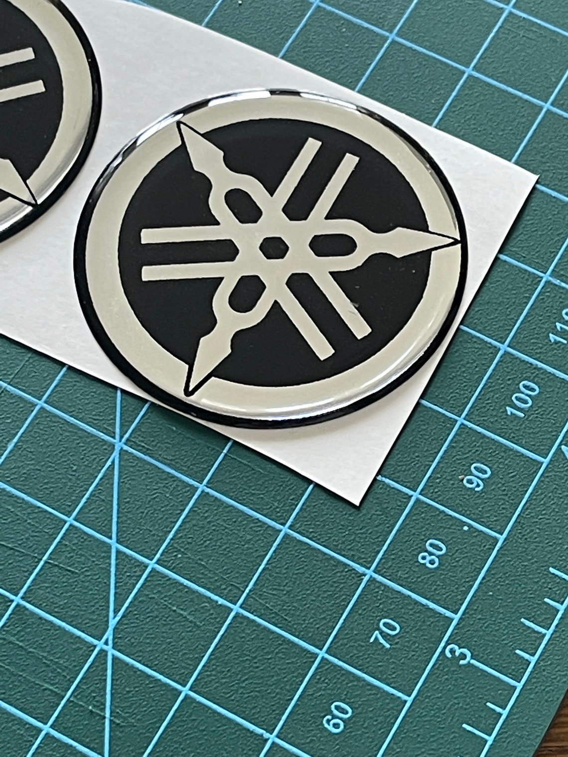 Yamaha Sticker 3D Tuning Fork Logo Emblem Decal for Fuel Tank, Fairings ...