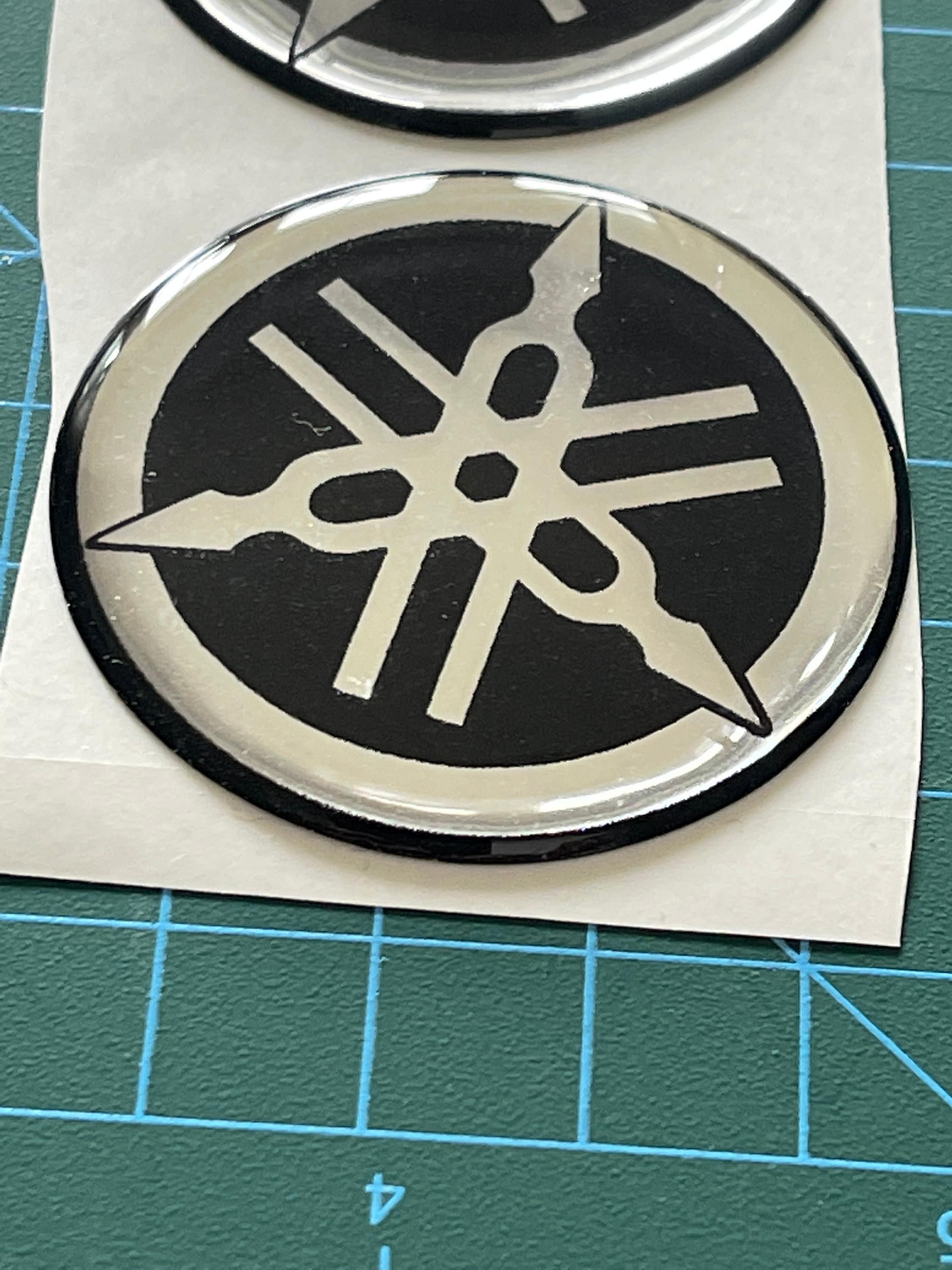 Yamaha Sticker 3D Tuning Fork Logo Emblem Decal for Fuel Tank, Fairings ...