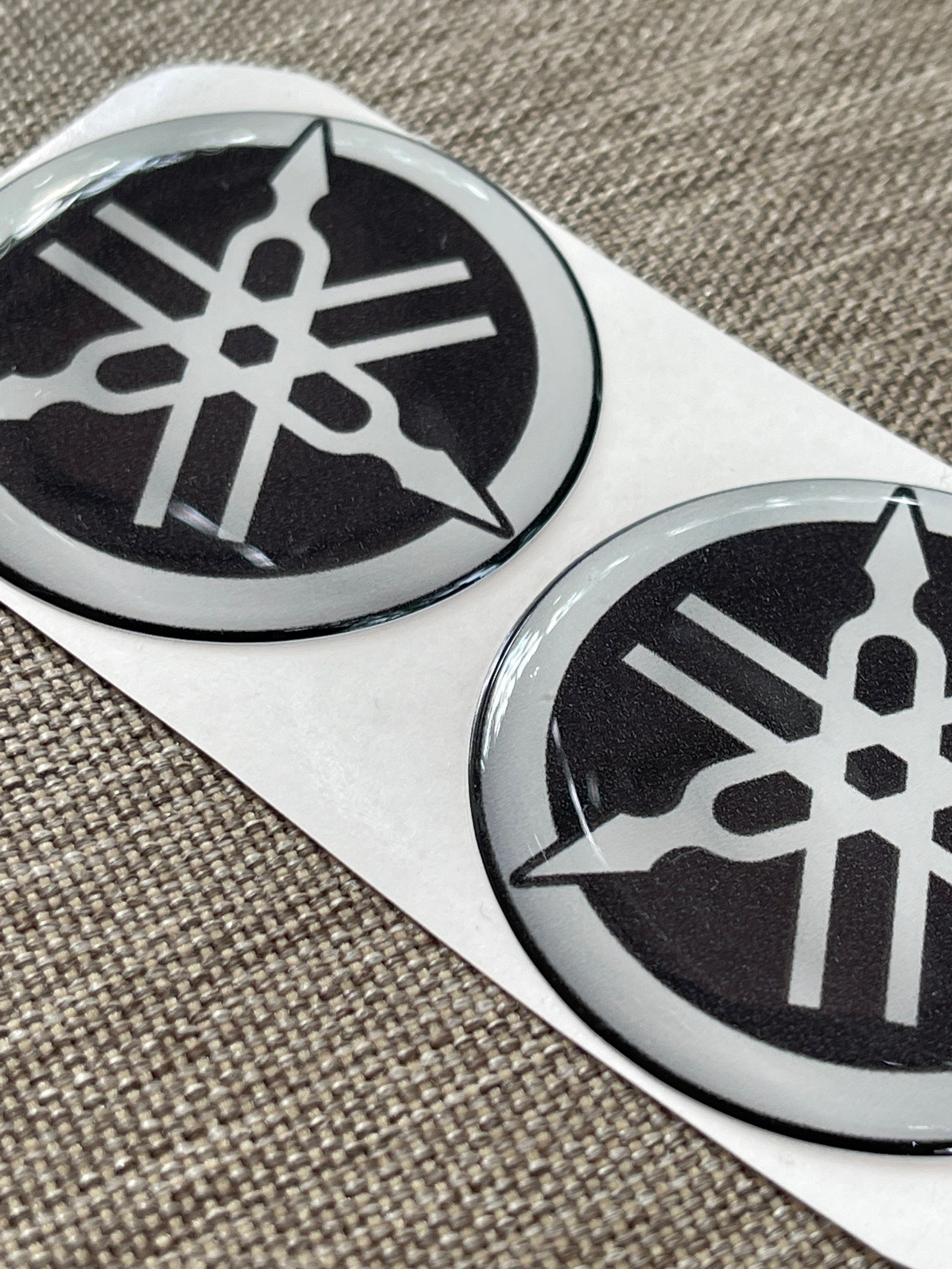 Yamaha Sticker 3D Tuning Fork Logo Emblem Decal for Fuel Tank, Fairings ...