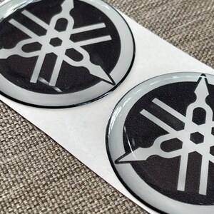 Yamaha Sticker 3D Tuning Fork Logo Emblem Decal for Fuel Tank, Fairings ...