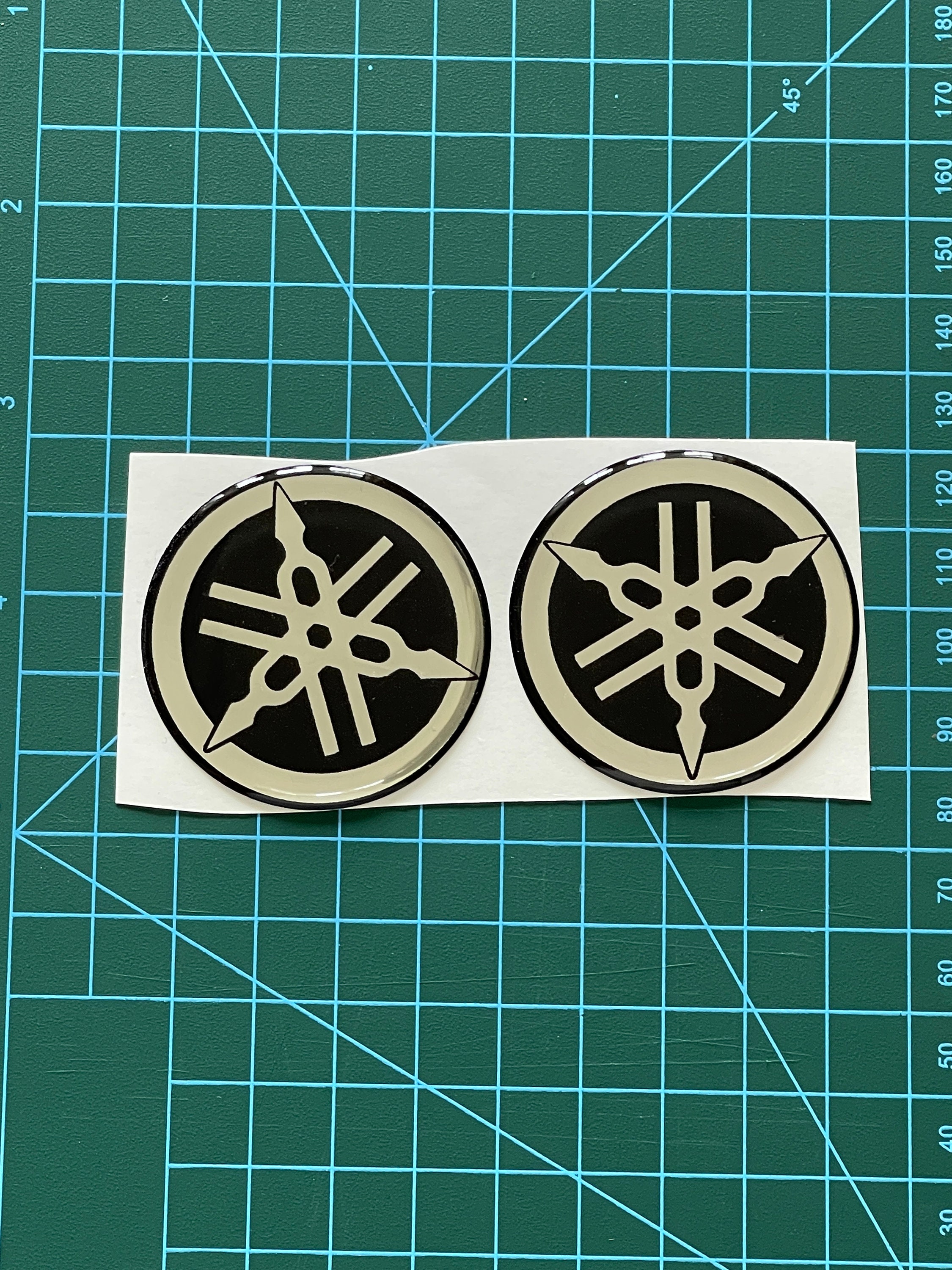 Yamaha Sticker 3D Tuning Fork Logo Emblem Decal for Fuel Tank, Fairings ...