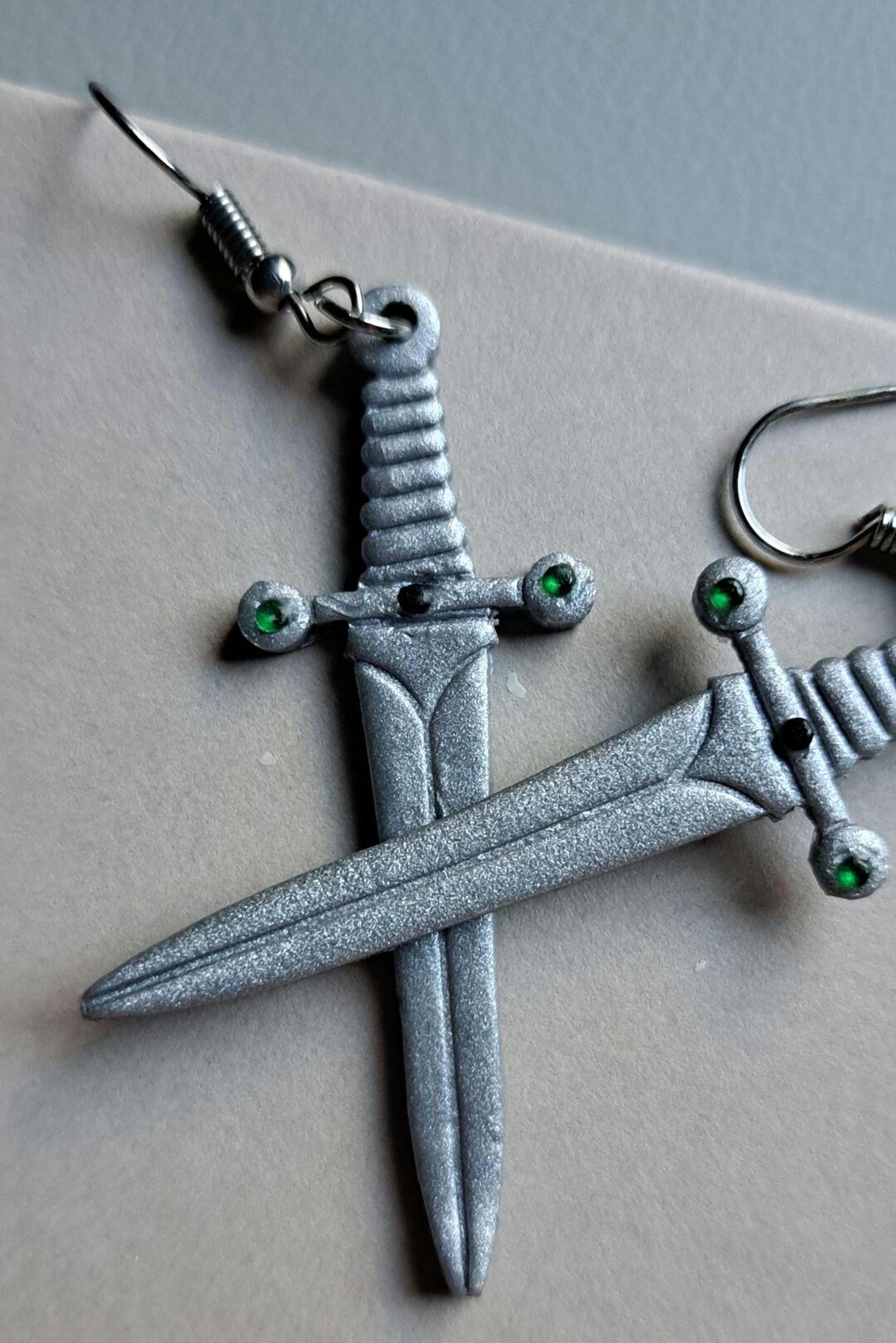 Dagger Earrings, Jewel Encrusted Dagger Earrings, Fantasy Earrings - Etsy