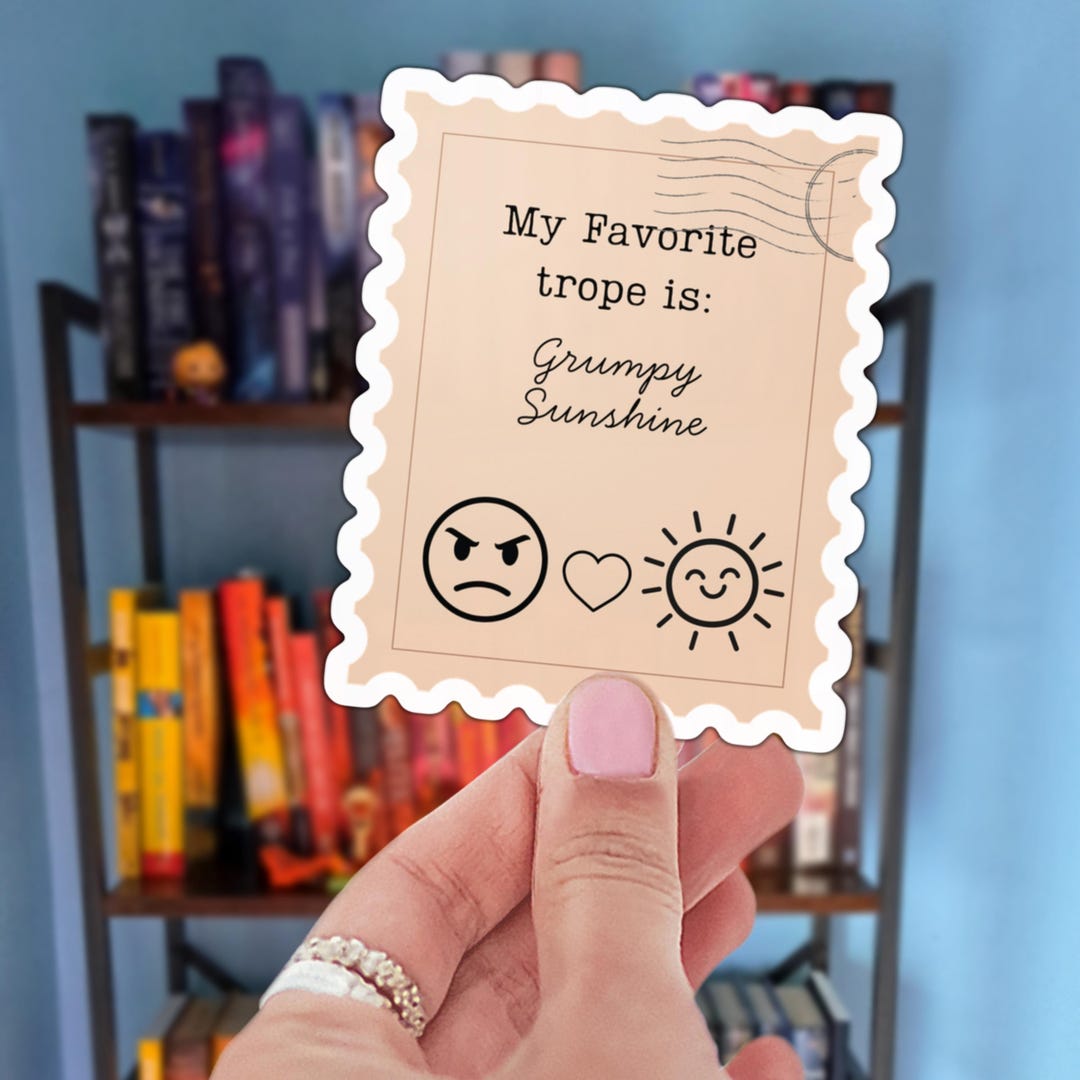 Grumpy Sunshine Favorite Trope Sticker for Book Lovers - Etsy