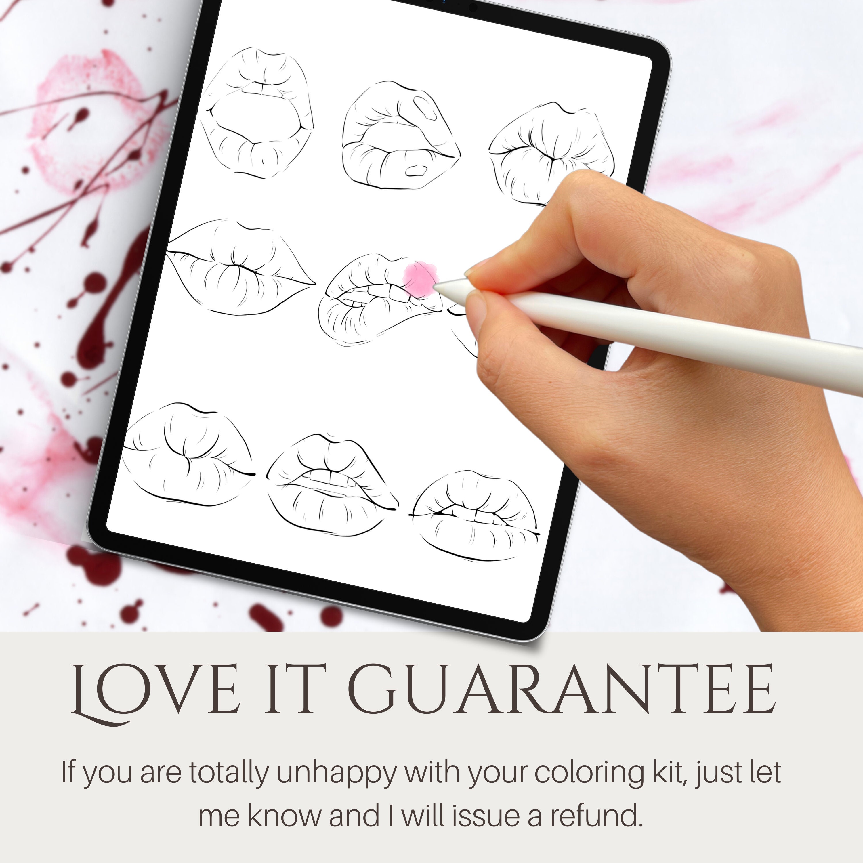 Procreate Brushes Watercolor Pencil Coloring Pages Kit, Palette ...