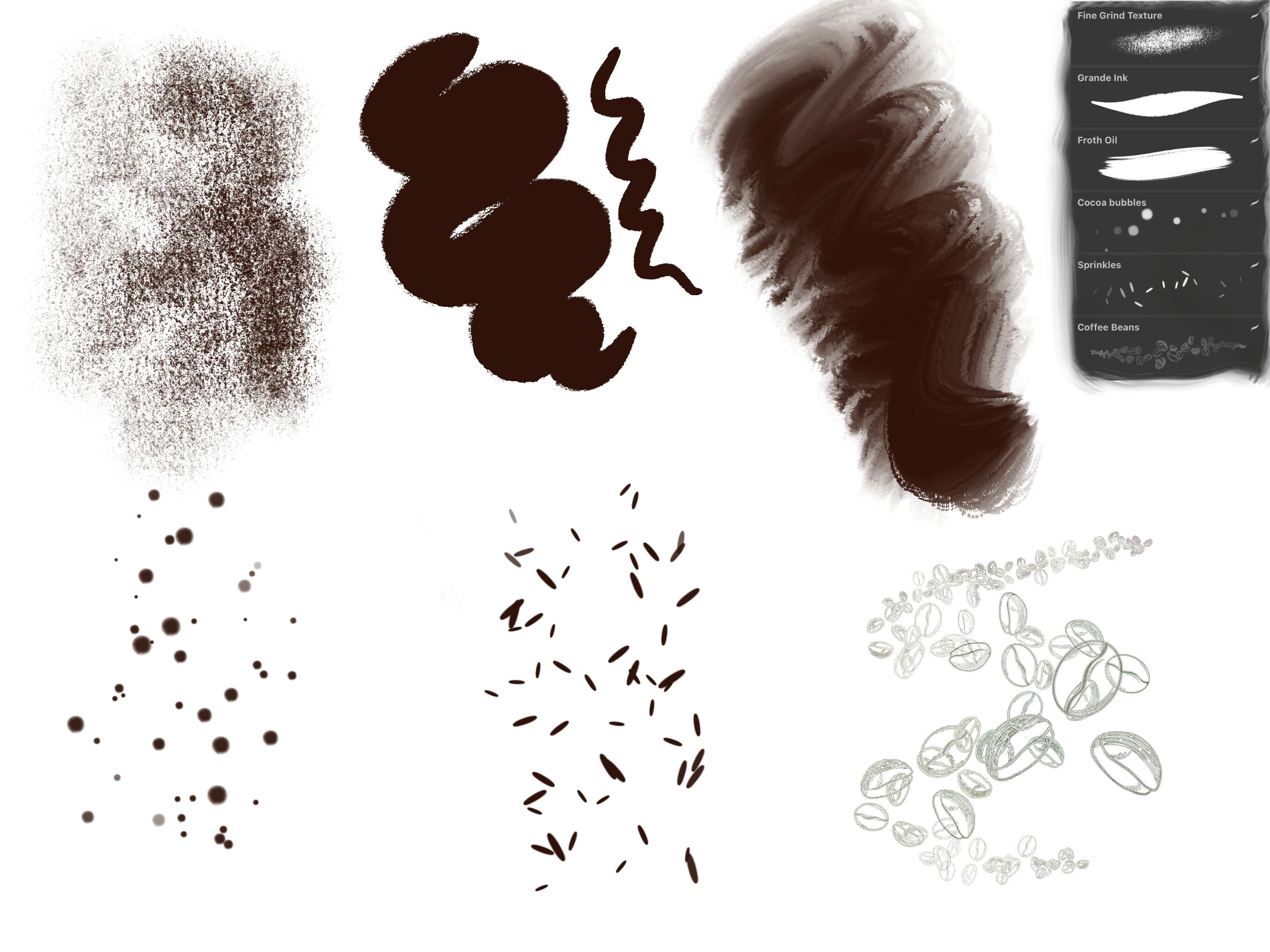 Procreate Coffee Brushes | Stamps | 21 Bundle Set | Latte Art | Oil ...