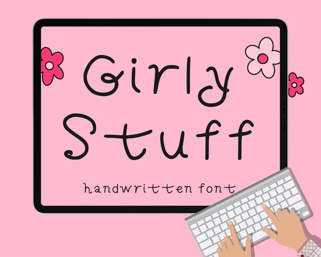 Procreate Font Canva Font, Cute, Girly, Handwriting Font, Note Taking ...