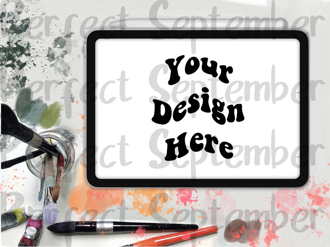Watercolor Procreate Digital Mockup, Mockup for Digital Design Art ...