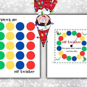 Elf Twister Prop | Printable | Board Game | Christmas Elf | Silly - Etsy