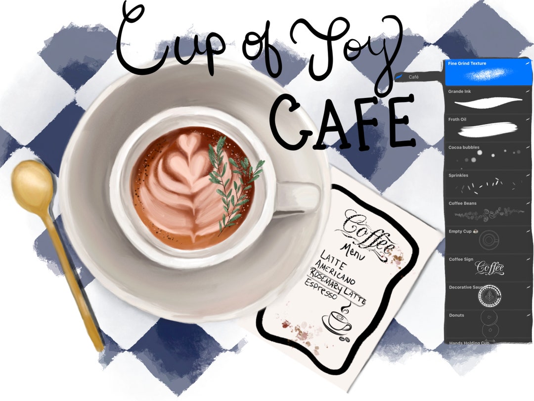 Procreate Coffee Brushes | Stamps | 21 Bundle Set | Latte Art | Oil ...