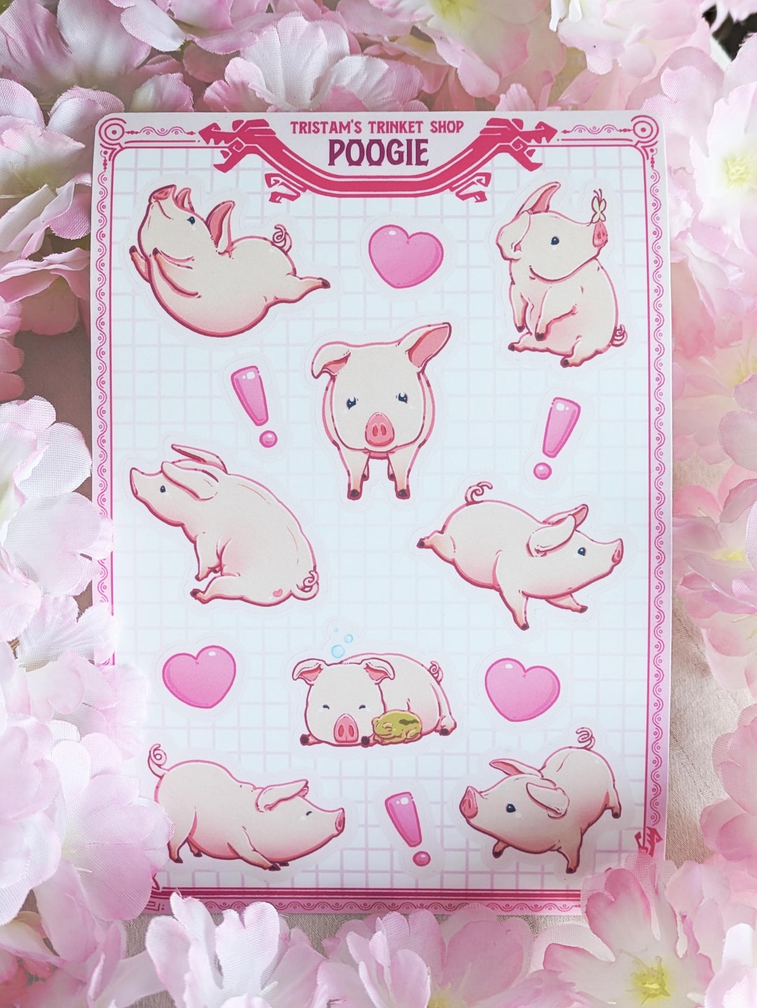 MHW Poogie Sticker Sheet - Silly Cute Pig- Monster Hunter Wilds - Etsy
