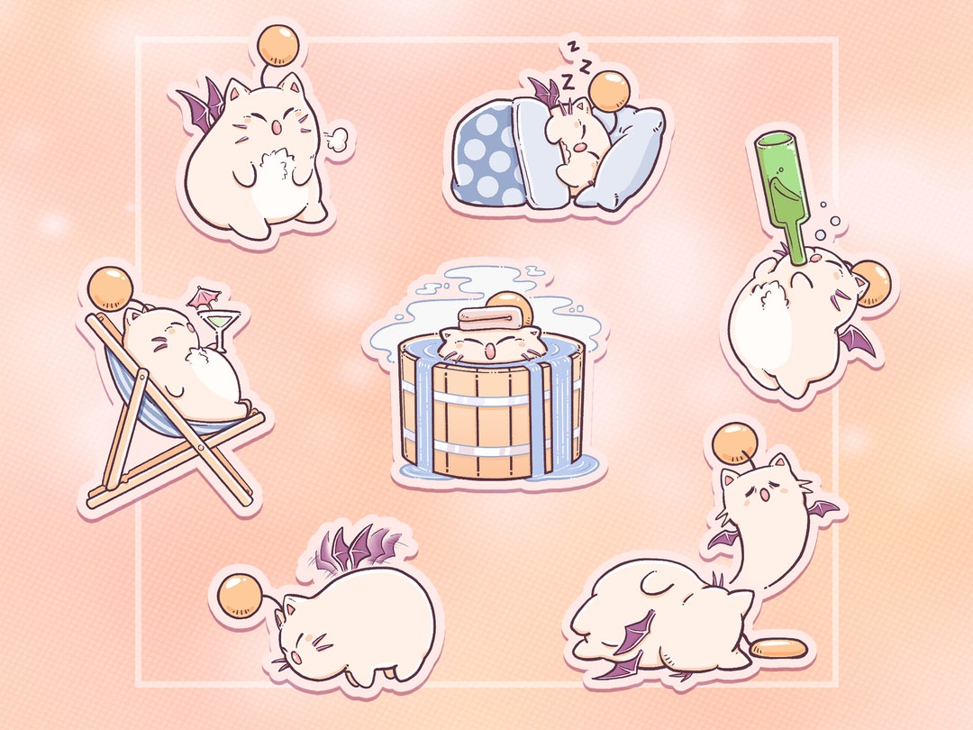 Moogle Moods Sticker Sheet - FFXIV Final Fantasy 14 Mog - Kupo - Etsy