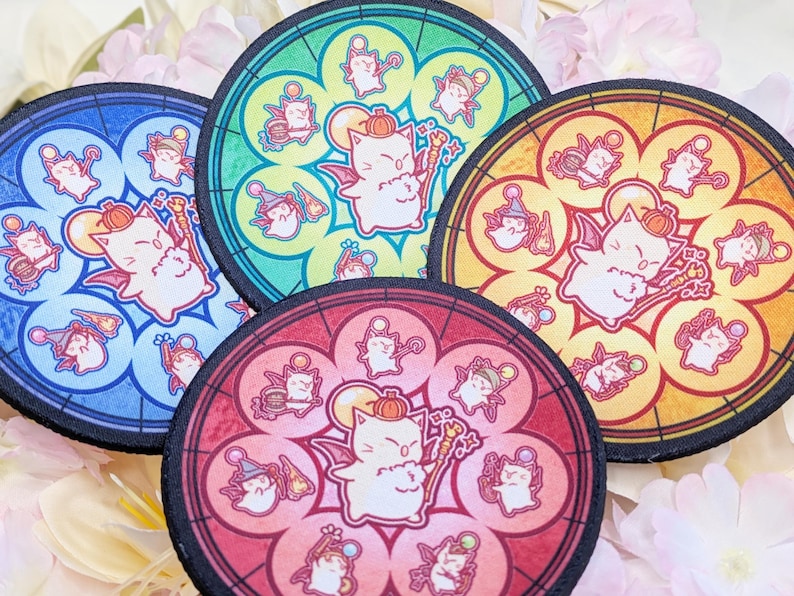 Good King Moggle Mog Coasters - Set of 4 - FFXIV - Final Fantasy 14 - 4 ...