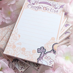 Moogle-do List Notepad - Handmade Paper to Do Pad- Cute Mog FFXIV Final ...