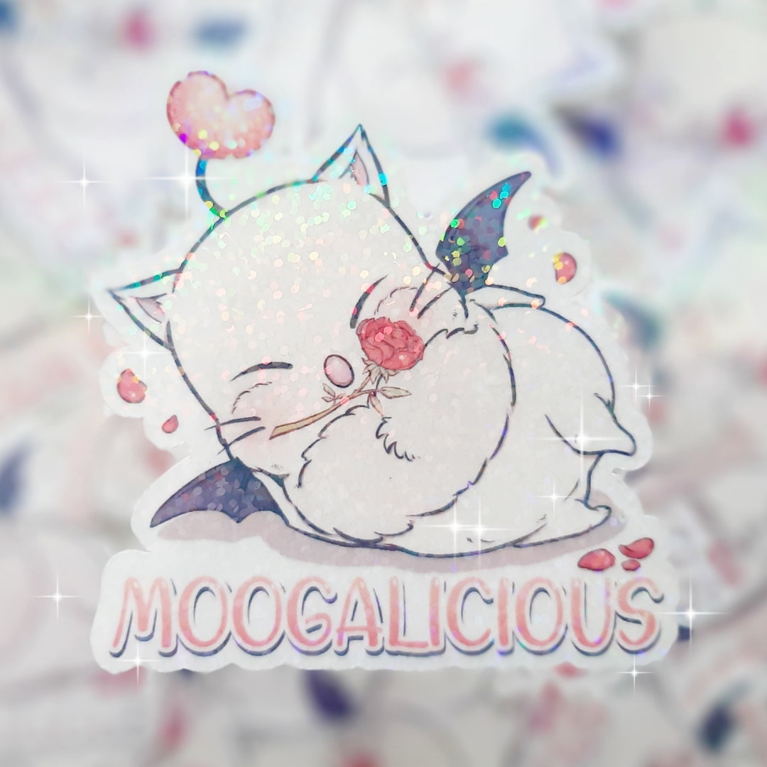 Valentine Moogle Sticker FFXIV - Vinyl Sparkly Laminated Sticker - Etsy