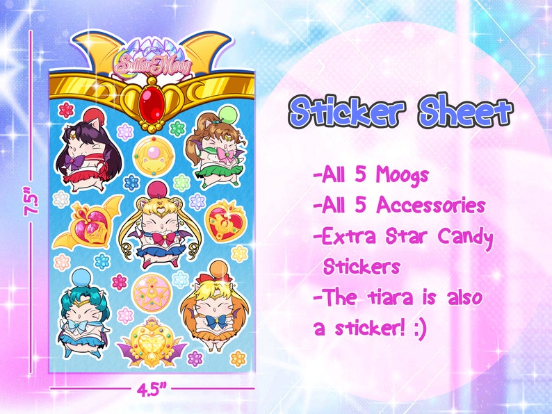 Sailor Moon Moogle Stickers - Magical Girl - FFXIV Crossover - Sailor ...