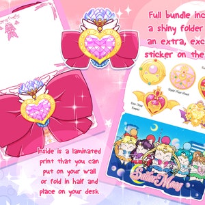 Sailor Moon Moogle Stickers - Magical Girl - FFXIV Crossover - Sailor ...