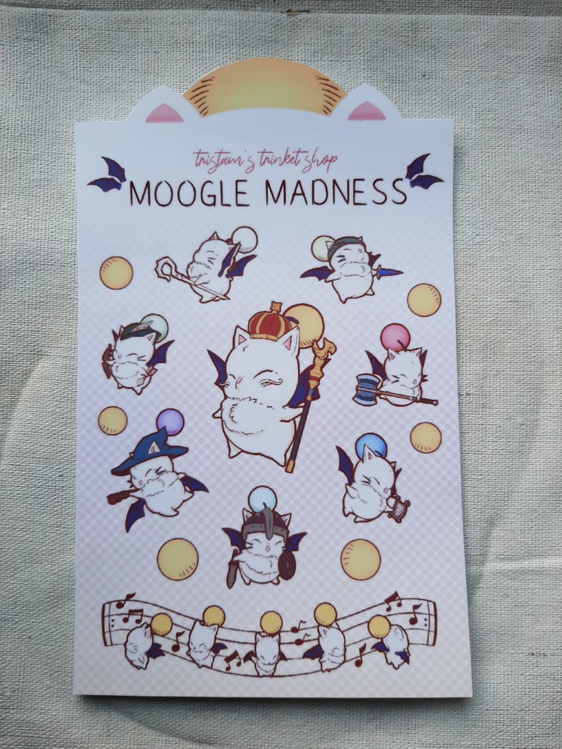FFXIV Moogle Madness Sticker Sheet Good King Moggle Mog XII - Etsy