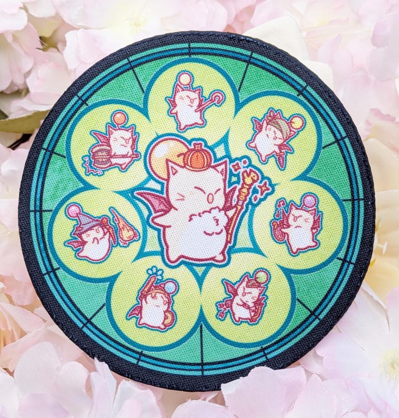 Good King Moggle Mog Coasters - Set of 4 - FFXIV - Final Fantasy 14 - 4 ...
