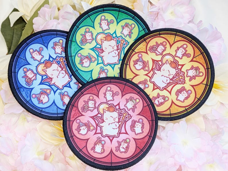 Good King Moggle Mog Coasters - Set of 4 - FFXIV - Final Fantasy 14 - 4 ...