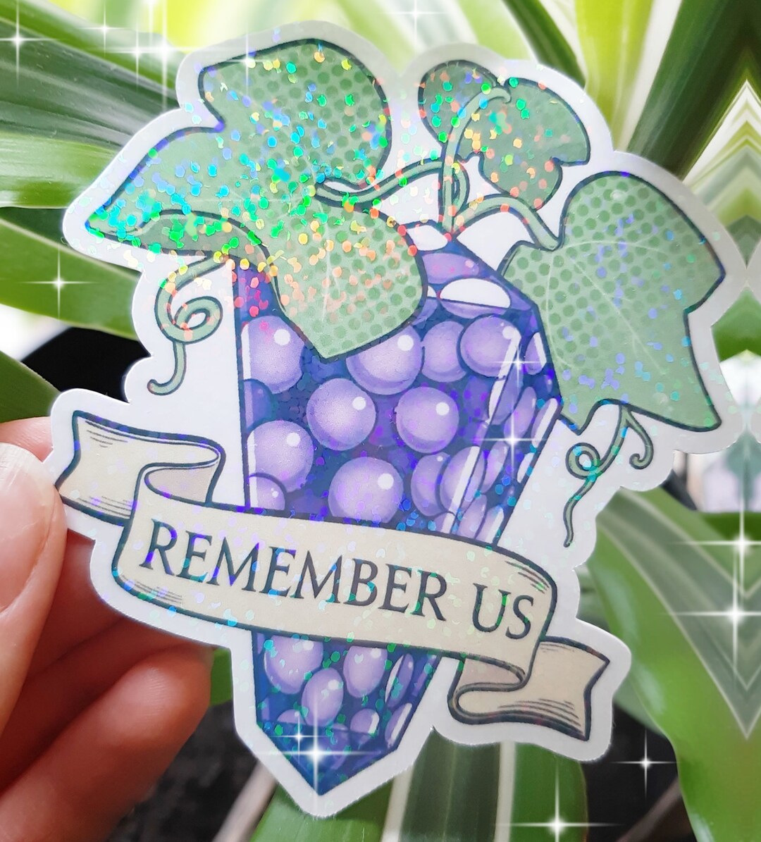 Remember Us Squapes Sticker - FFXIV - Square Polygon Grapes Funny Meme ...