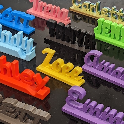 Personalized 3D Printed Desk Name Plate - Etsy