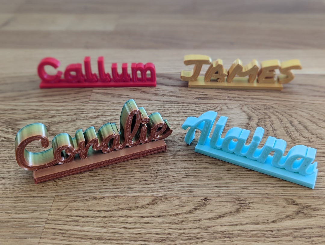 Personalized 3D Printed Desk Name Plate - Etsy