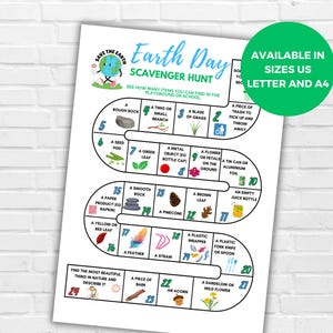 Earth Day Scavenger Hunt Printable | Playground Treasure Hunt | Kids ...