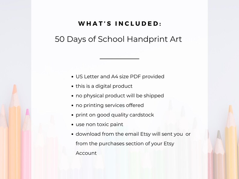50 Days of School Handprint Art Poem, 50 Days Preschool Craft, 50 Days ...