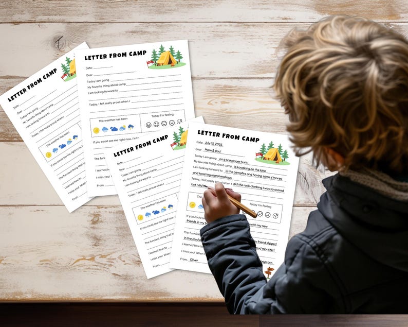 Letter From Camp Printable | Summer Camp Letter | Letter Template ...