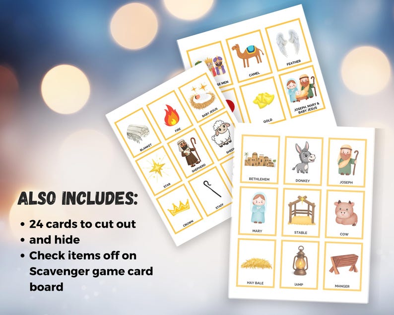 Nativity Scavenger Hunt Printable | Sunday School Christian Christmas ...