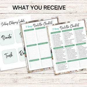 Declutter Challenge a 7 Day Printable Cleaning Checklist for a Clutter ...