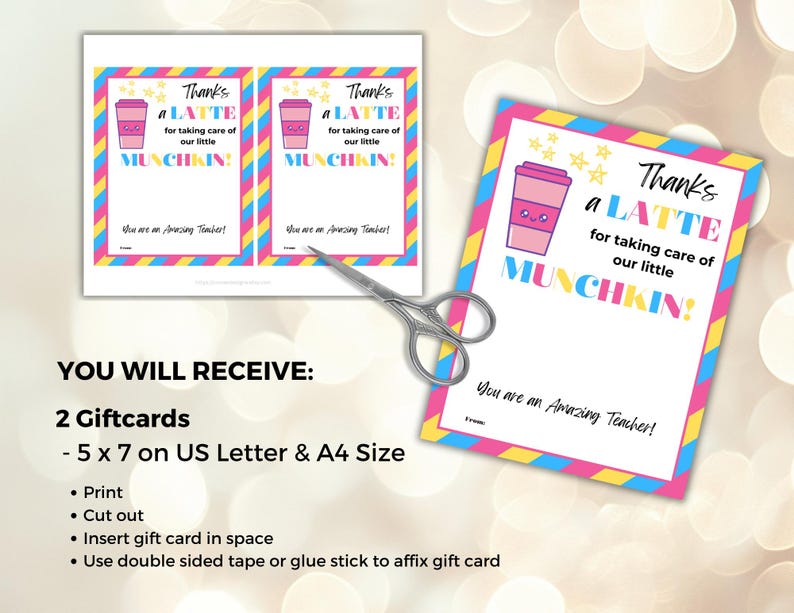Teacher Appreciation Gift Card Holder Template | Printable Thanks a ...