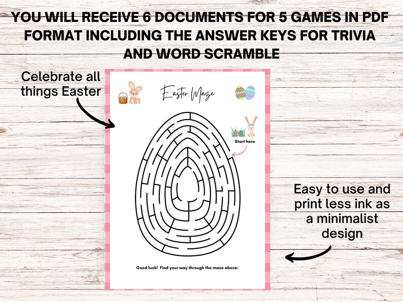 Printable Easter Games for Kids and Family in a Bundle - Etsy